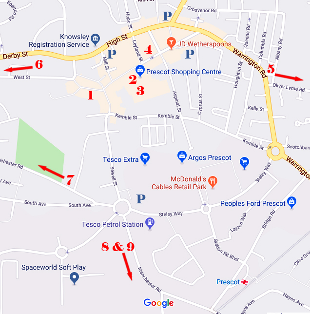 Maps & Venues – Prescot Festival